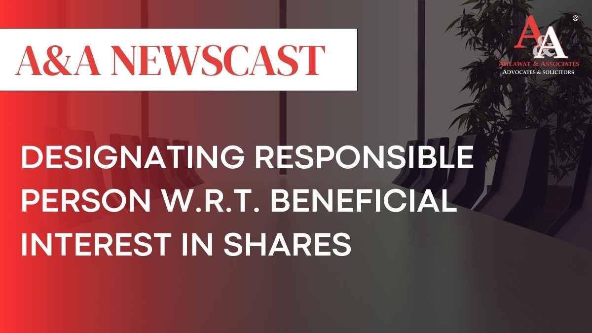 Designating Responsible Person W.R.T. Beneficial Interest in Shares ...
